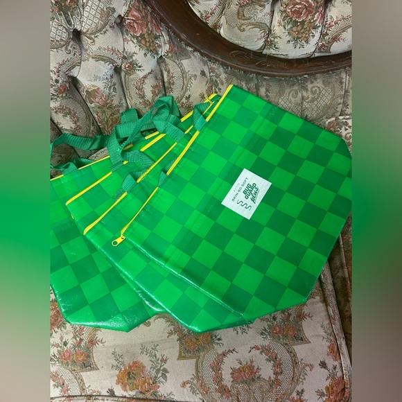Other | Green Checkered Tote Bag | Poshmark